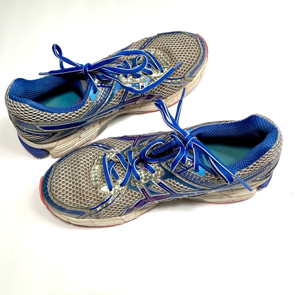 Asics | Shoes | Asics Gel Duomax Womens Gray Blue Pink Running | Poshmark